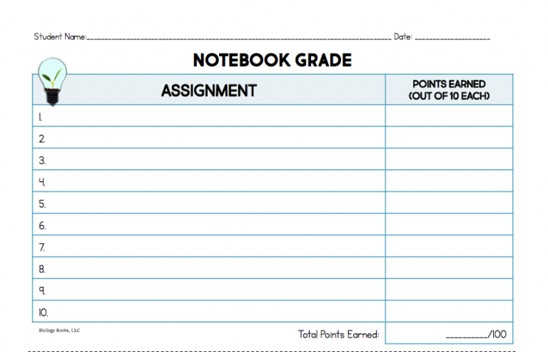 Tips for Grading Interactive Notebooks - Biology Roots